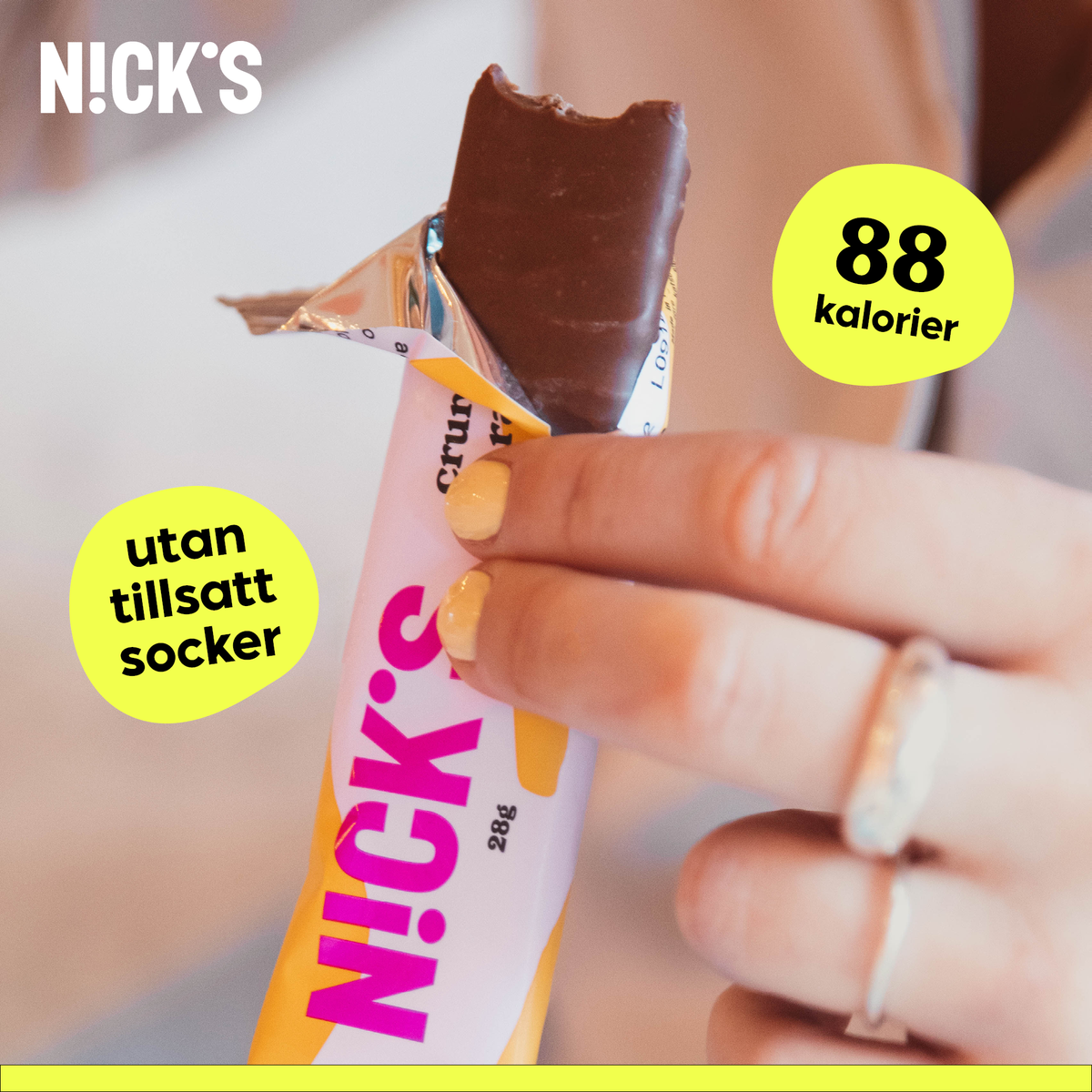 Crunchy Karamell Riegel | Schokolade – NICK'S EU