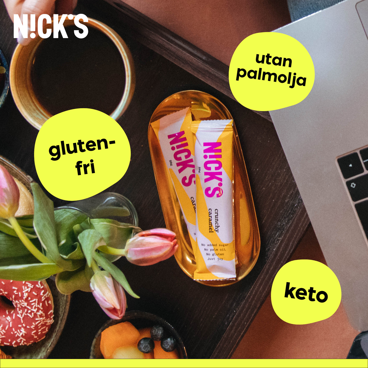 Crunchy Karamell Riegel | Schokolade – NICK'S EU